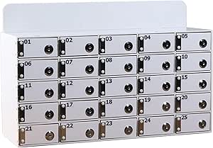 Amazon.com: 25 Slots Cell Phone Locker Box with Door Locks and Keys ...