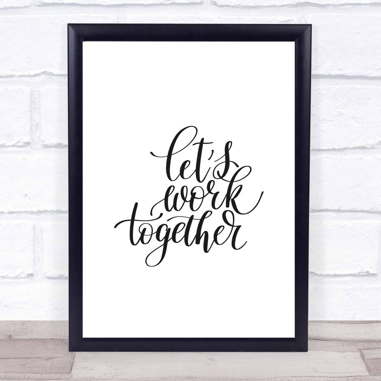 Amazon.com: Work Together Quote Print Poster Typography Word Art ...