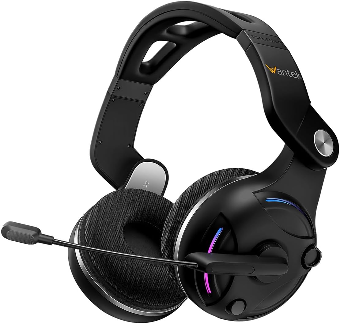 Amazon.com: Wantek Wireless Headset with Microphone & Noise Canceling ...