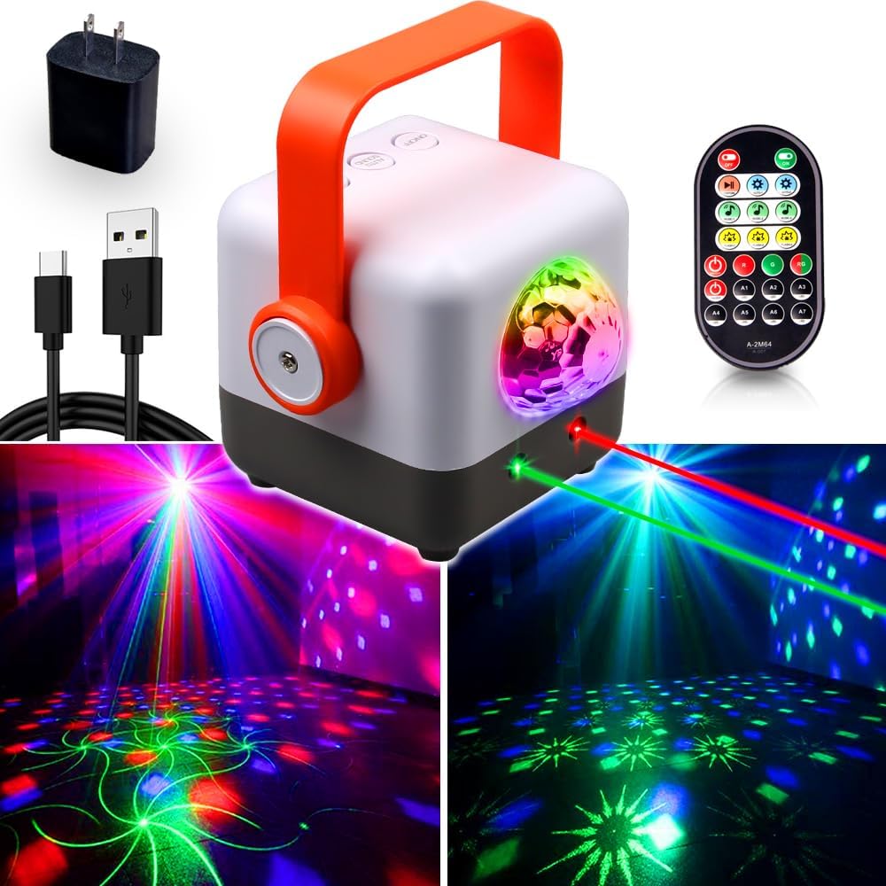 Amazon.com: Disco Ball Light with Sound Activation & Pattern Projection ...