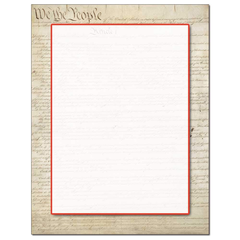 Amazon.com : Constitution Letterhead Laser & Inkjet Printer Paper (25 ...