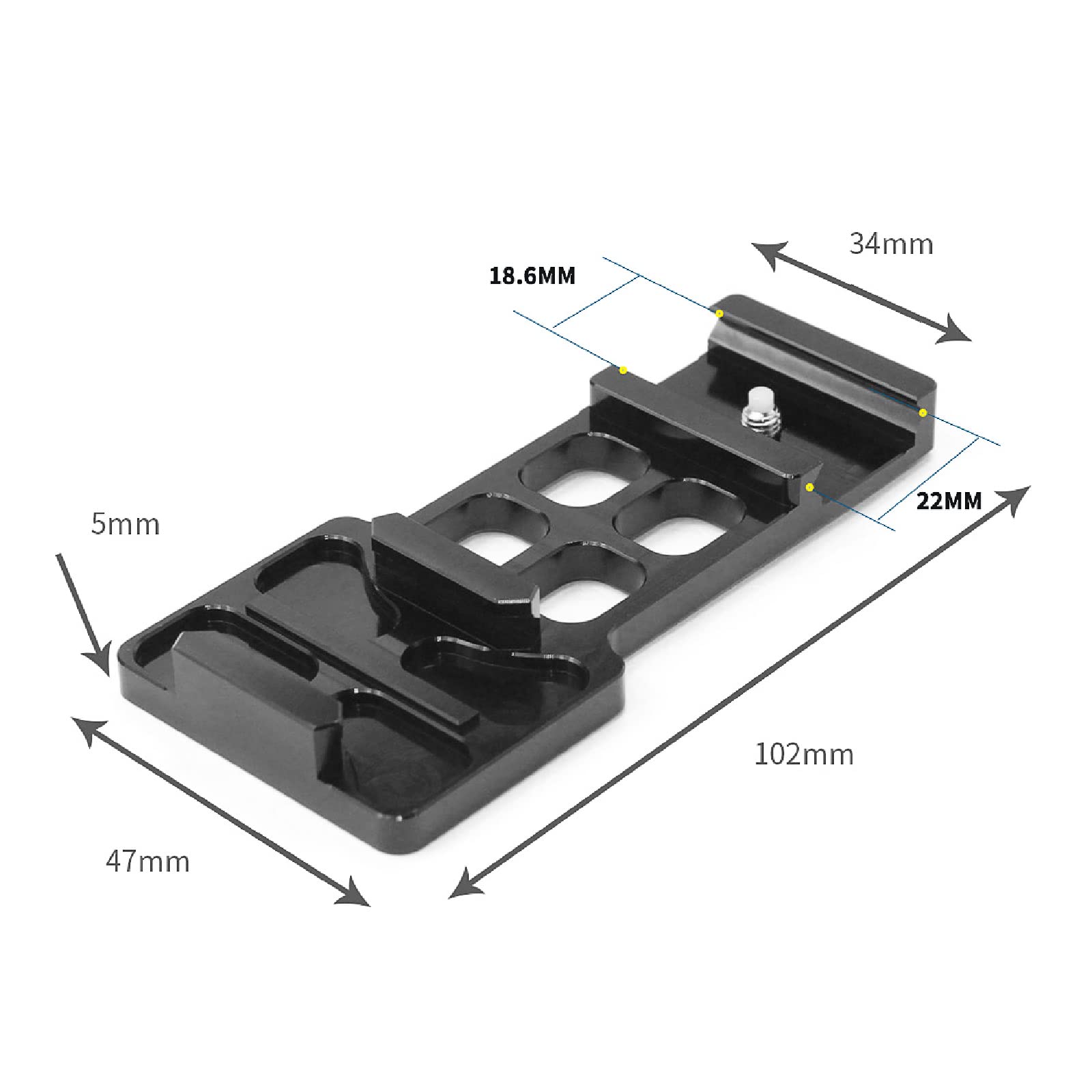 BESTSIGHT Adaptador De Riel De Cola De Ilano A Picatinny, Cola De