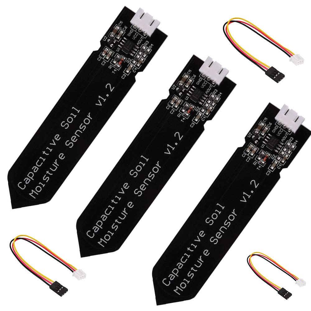 3pcs Analog Capacitive Soil Moisture Sensor V1.2 Wide Voltage Corrosion ...