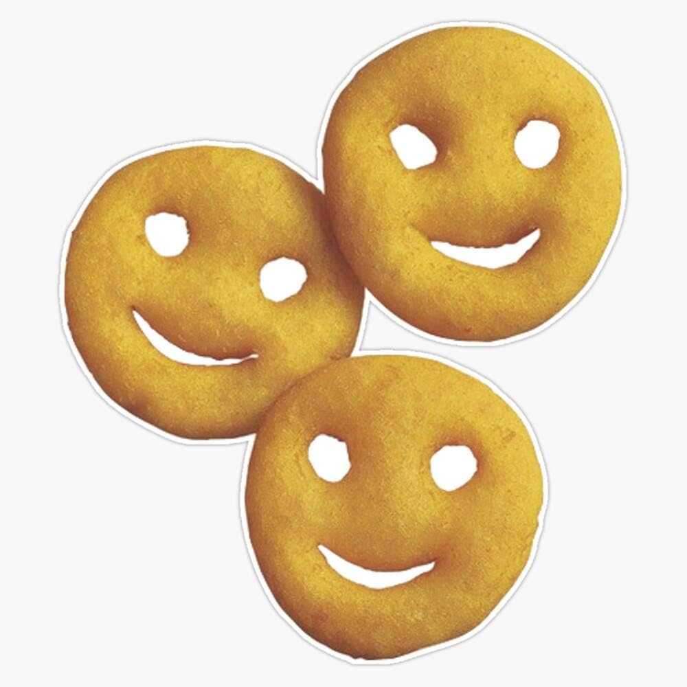 Amazon.com - Smiley Face French Fries Sticker Vinyl Bumper Sticker ...