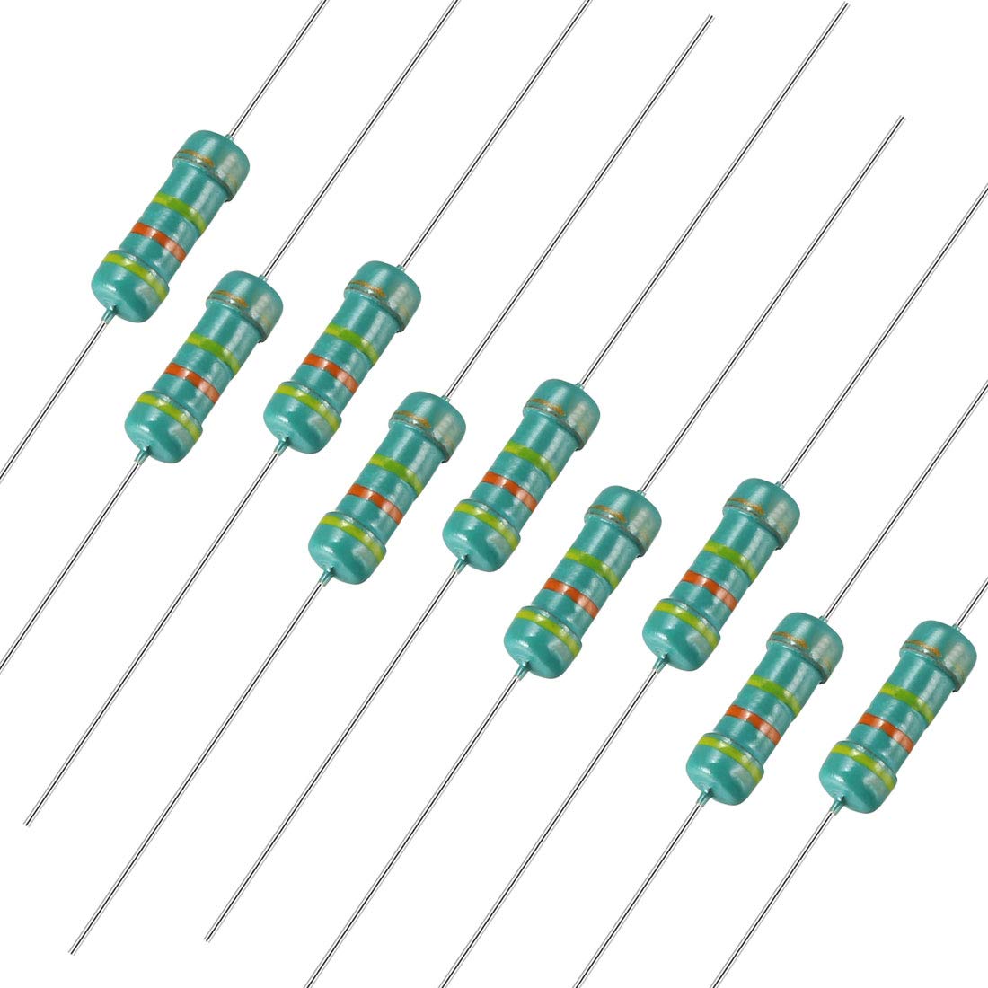 sourcing map 20Pcs 430K Ohm Resistor, 1/2W 5% Tolerance Carbon Film ...