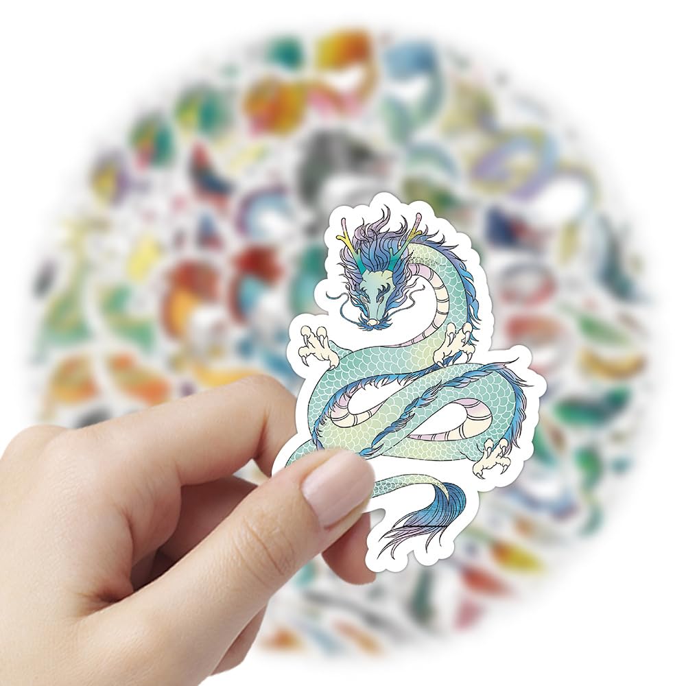Snapklik.com : Asian Chinese Dragon Sticker 60 Pcs Waterproof Cute ...