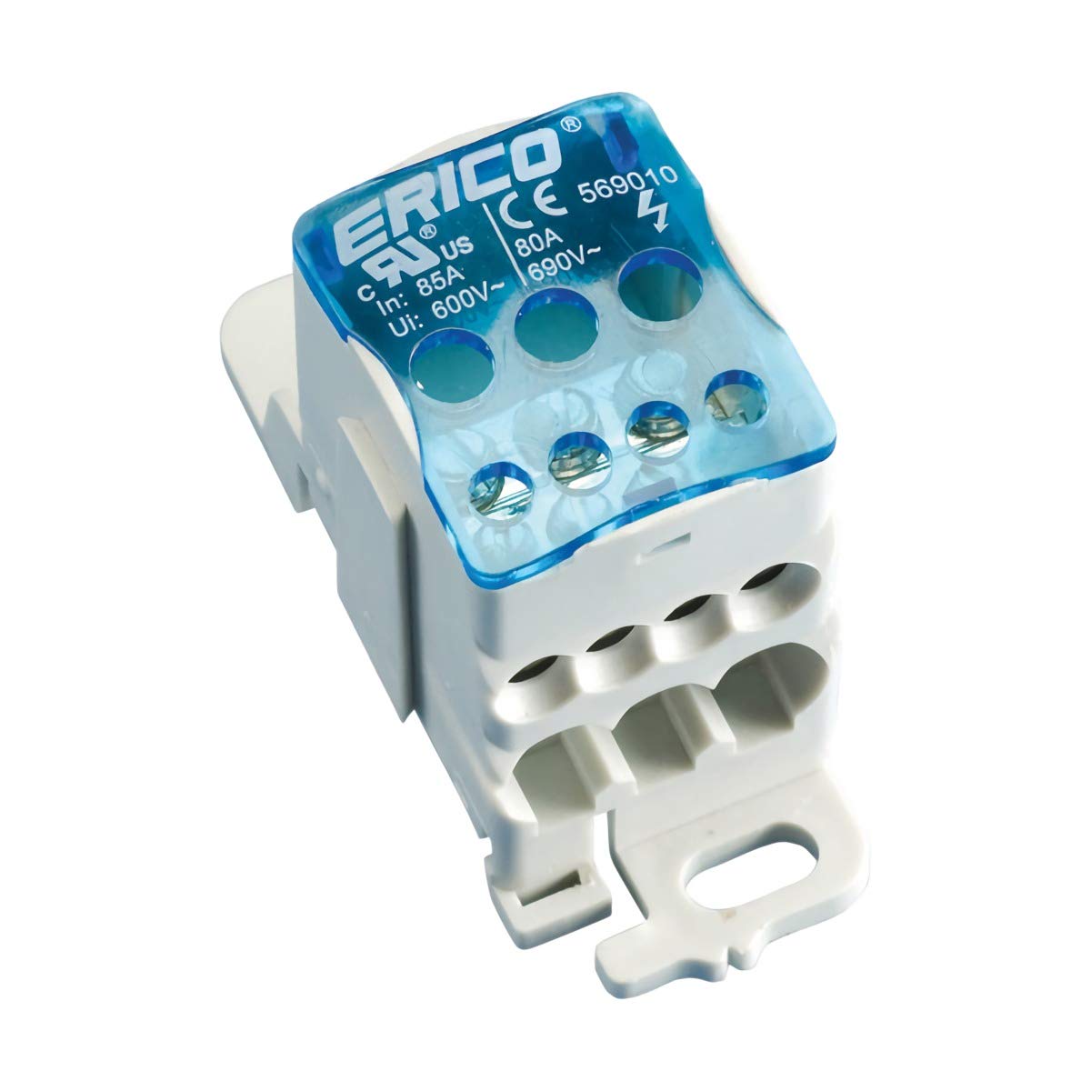 Amazon.com: Erico 569101 Distribution Block, 1-P, 85A, DIN : Electronics