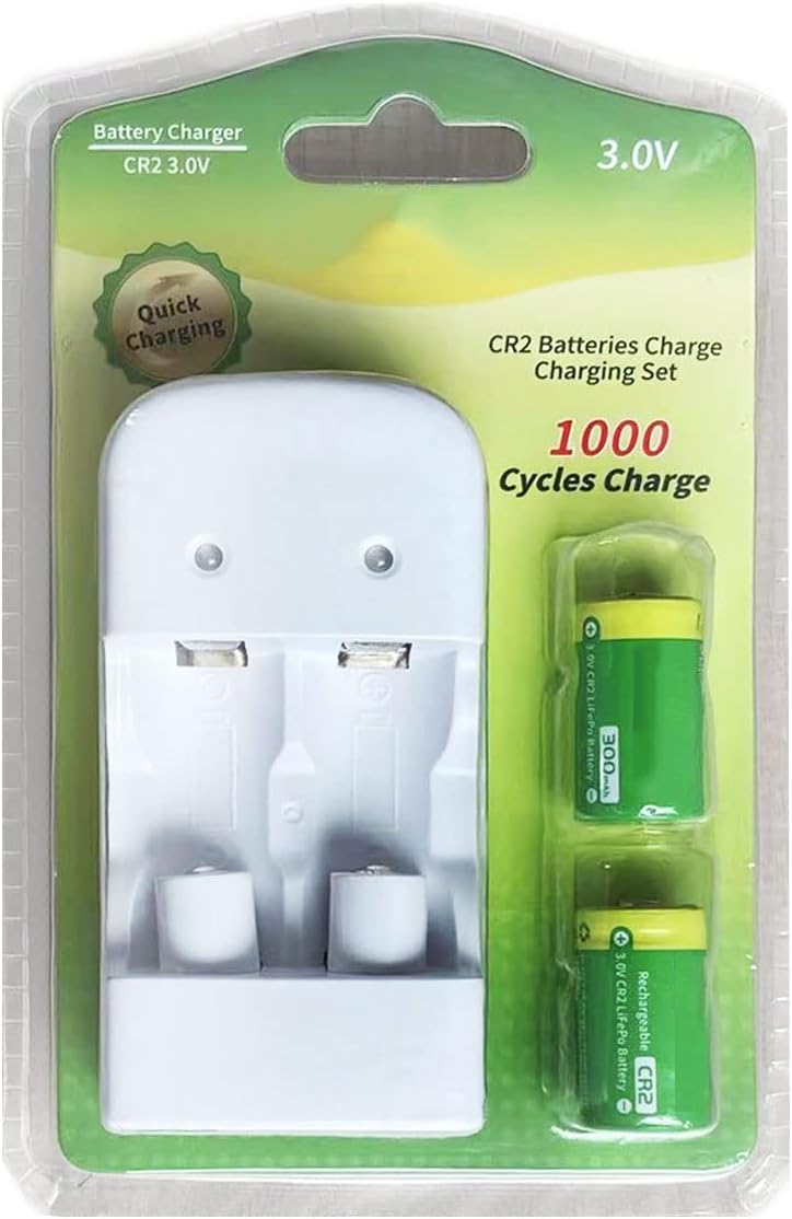 Amazon.com : USB CR2 3.0V Charger Set CR2 3V Camera Battery CR15H270 USB Charger with 2pcs ...