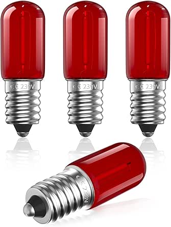 Lamptobe 4× E14 LED Light Bulb - 2W E14 Mini Small Edison Red Led Bulb ...