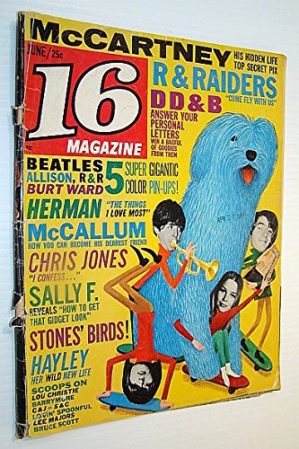 16 (Sixteen) Magazine, June 1966, Volume 8, Number 1 - Burt Ward (Robin ...