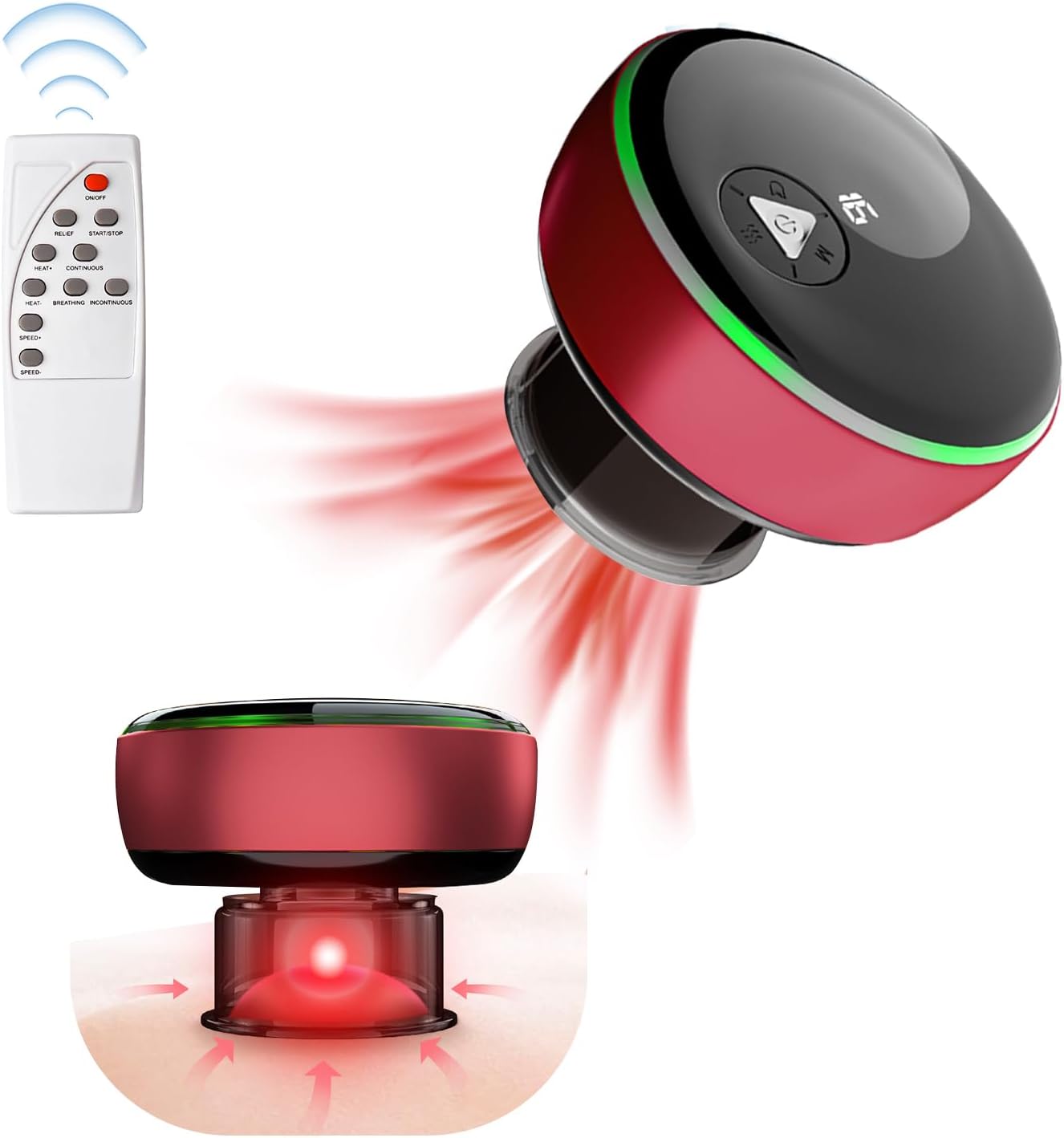 Amazon.com: Zasabel Smart Electric Cupping Therapy Set with Red Light ...