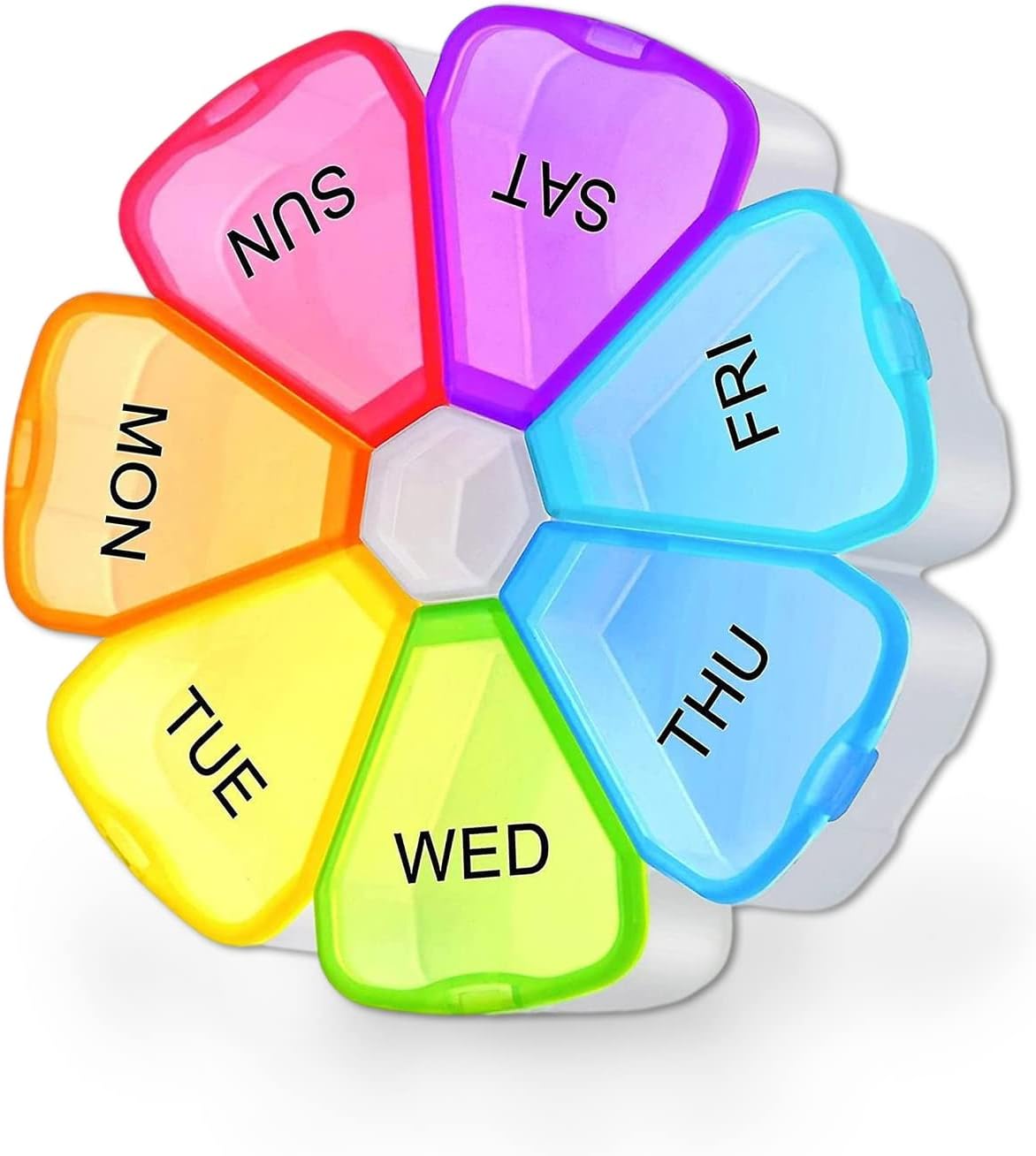 Amazon.com: Premium Round Pill Box Organiser - BPA Free - Travel Tablet ...