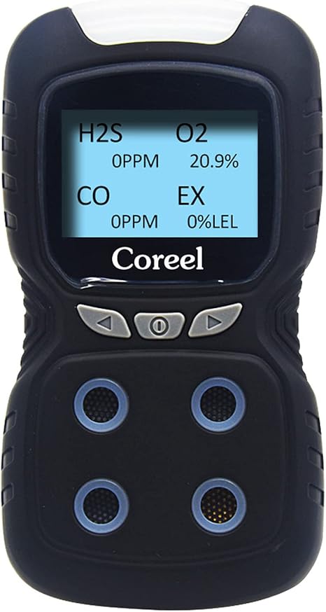 Coreel Portable 4 Gas Monitor, Sound Light Vibration Multi-Gas Tester ...