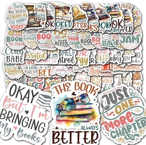 Amazon.com: cobee 100PCS Book Stickers, Bookish Reading Stickers Vinyl ...