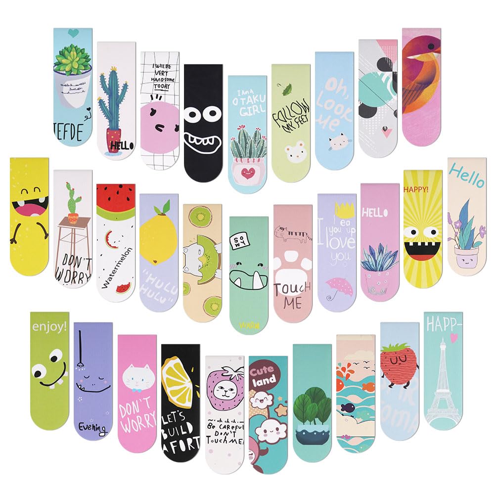 Vicloon Magnetic Page Clips, 30Pcs Book Marker Clip, Magnet Page ...