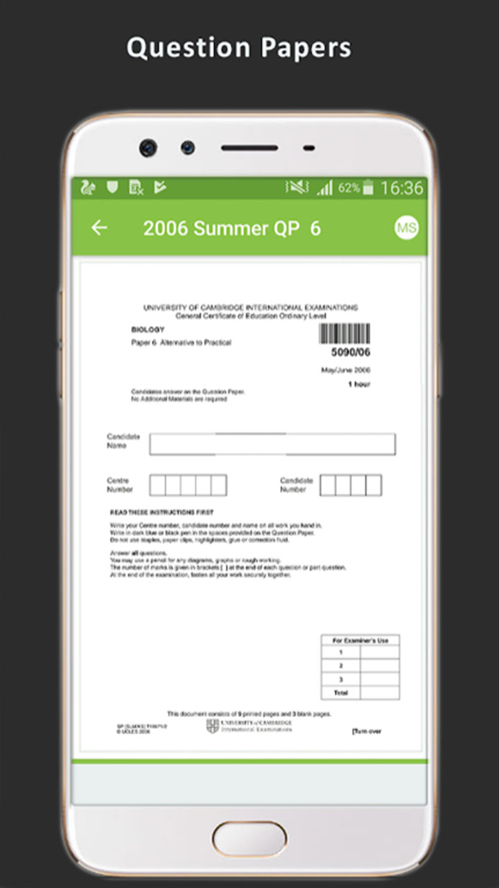 O-Level Past Papers & Solution (up to 2018) - App on Amazon Appstore