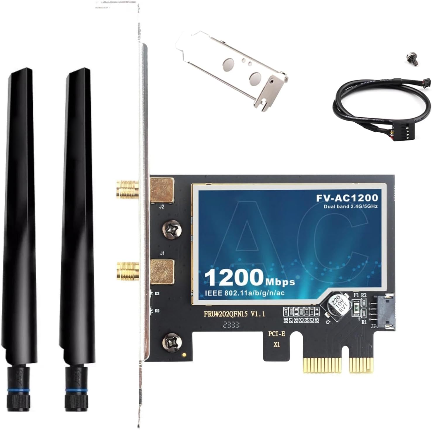 FV-AC1200 Desktop PCI-E Wireless Adapter Dual Band Bluetooth 4.0 802 ...