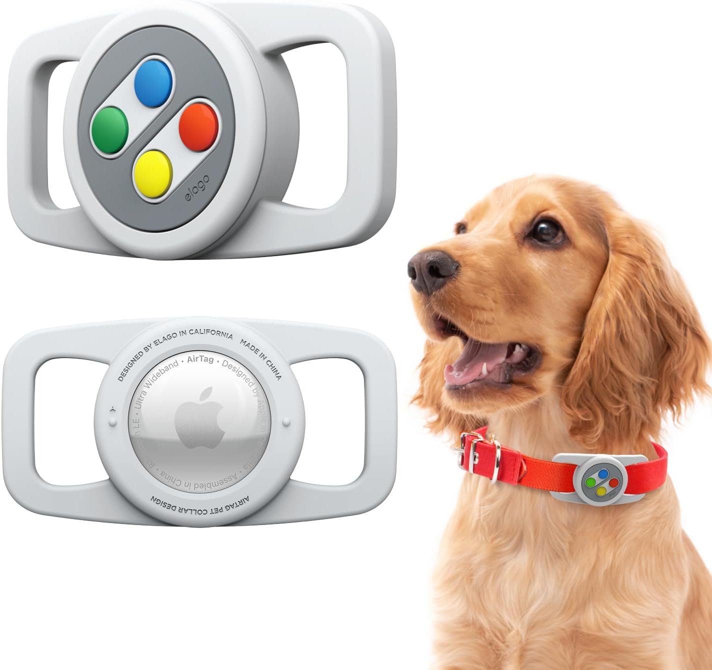 Amazon.com: elago Airtag Pet Collar Ribbon Case Compatible with Apple ...