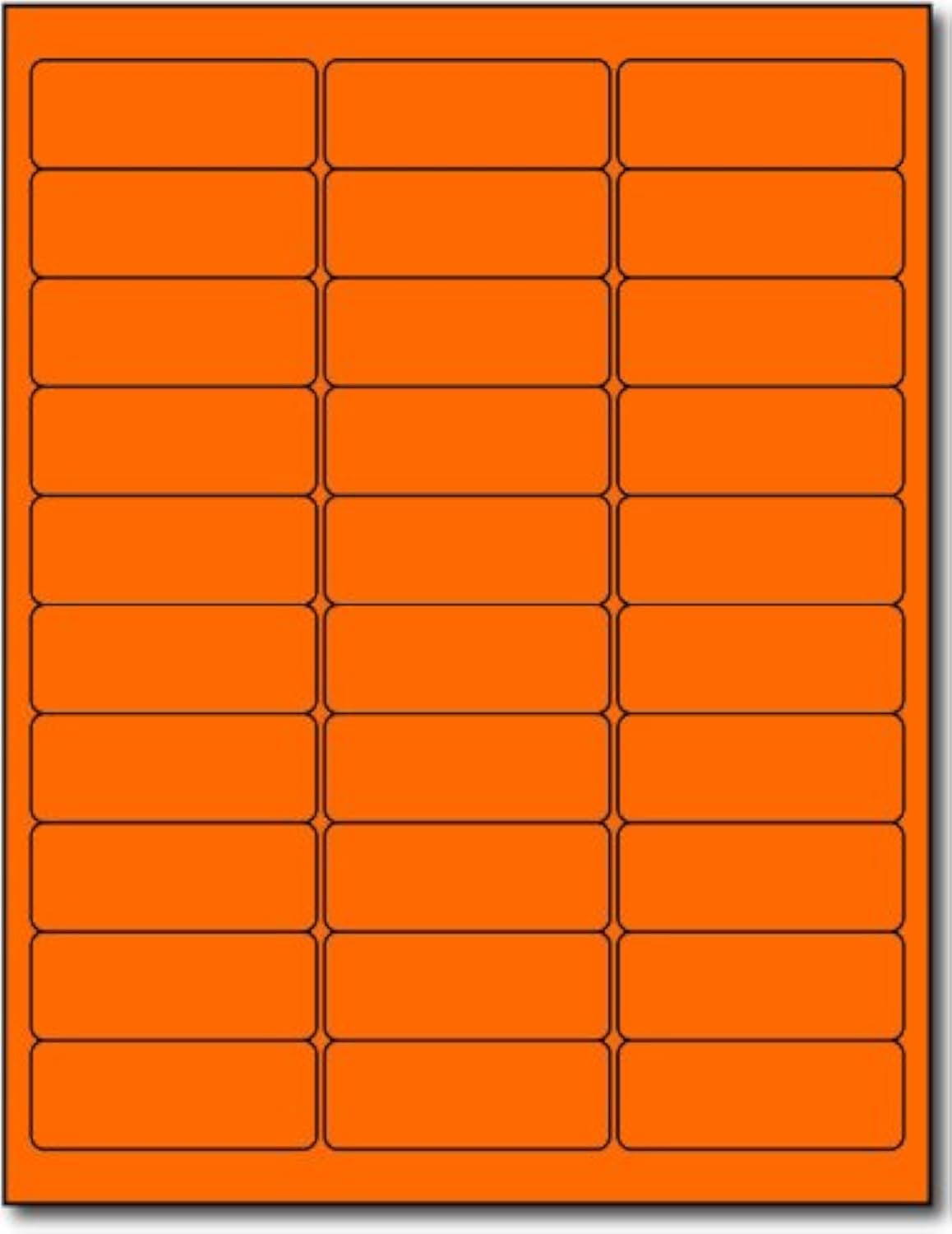 Amazon.com : Fluorescent Address Labels - 1" x 2-5/8" - 30 Per Sheet ...