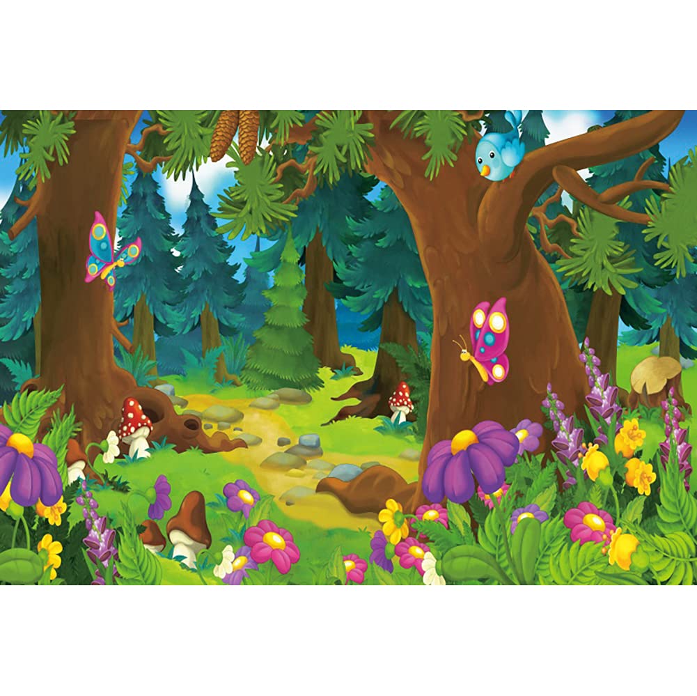 Bomen Cartoon Achtergrond Cartoon Herfst Natuur Landschap Landelijke