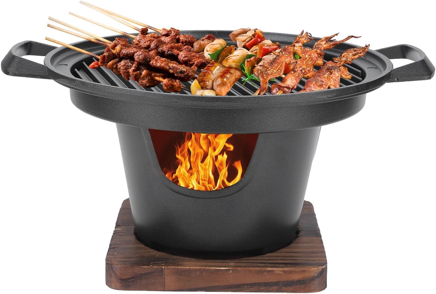 Amazon.com: 8 Inch Mini BBQ Charcoal Grill, Portable Tabletop Grill ...