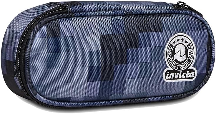 Invicta Portapenne Scuola Round Plus, Blu, PIXEL CAMO BLUE, Bustina ...