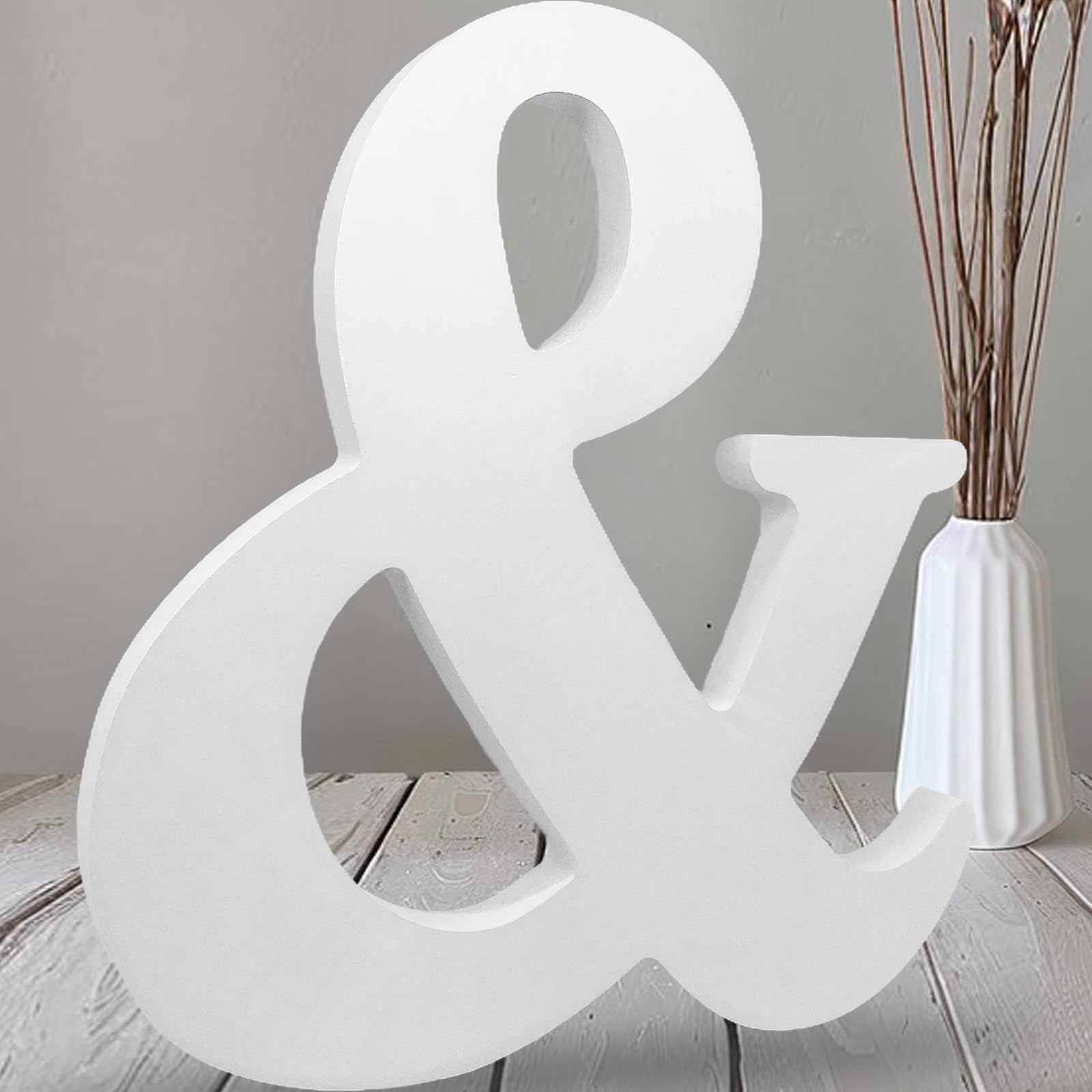 Amazon.com: AOCEAN 12 Inch White Big Wood Letters Unfinished Wooden ...
