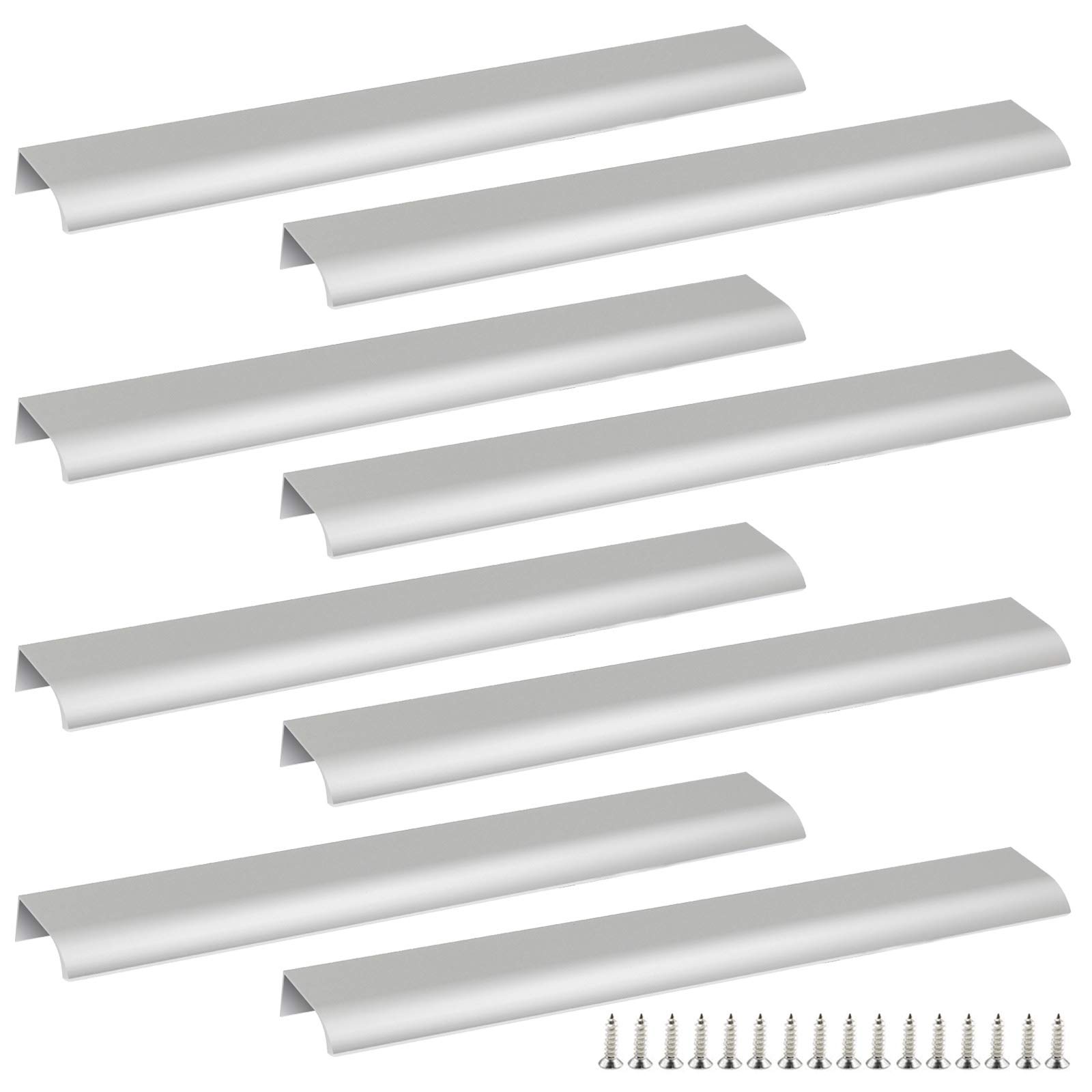 Aluminum Alloy Pulls Qjaiune Silver Back Mount Finger Edge Pull 80mm/3. ...