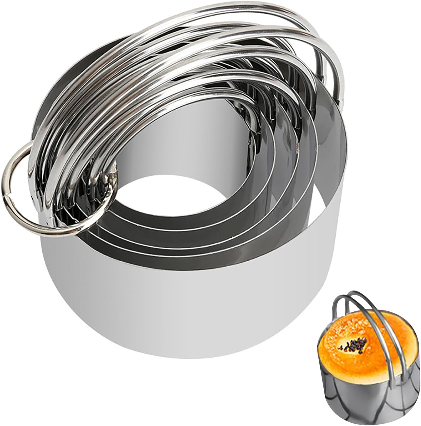 Amazon.com: Biscuit Cutter Set (5 Pieces/Set), Round Cookies Cutter ...