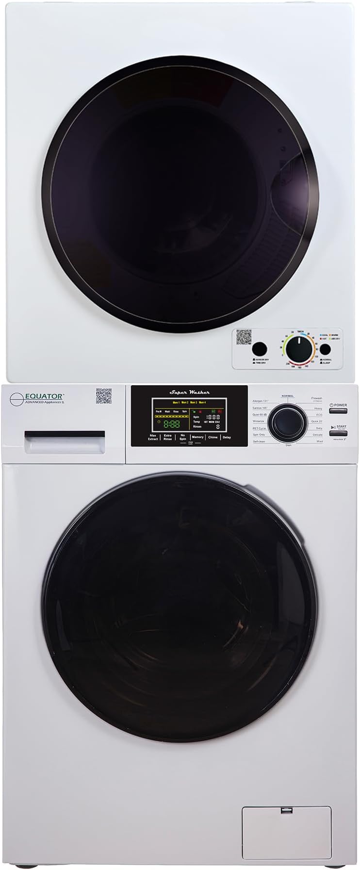 Amazon.com: Equator Pet Stackable 13 lbs Washer 1.6cf +3.5cf Vented ...