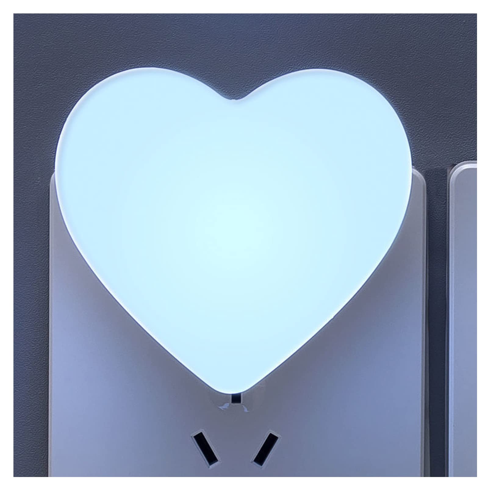 Cute Night Lights, Heart Shape Nursery Nightlight with Light Sensors ...