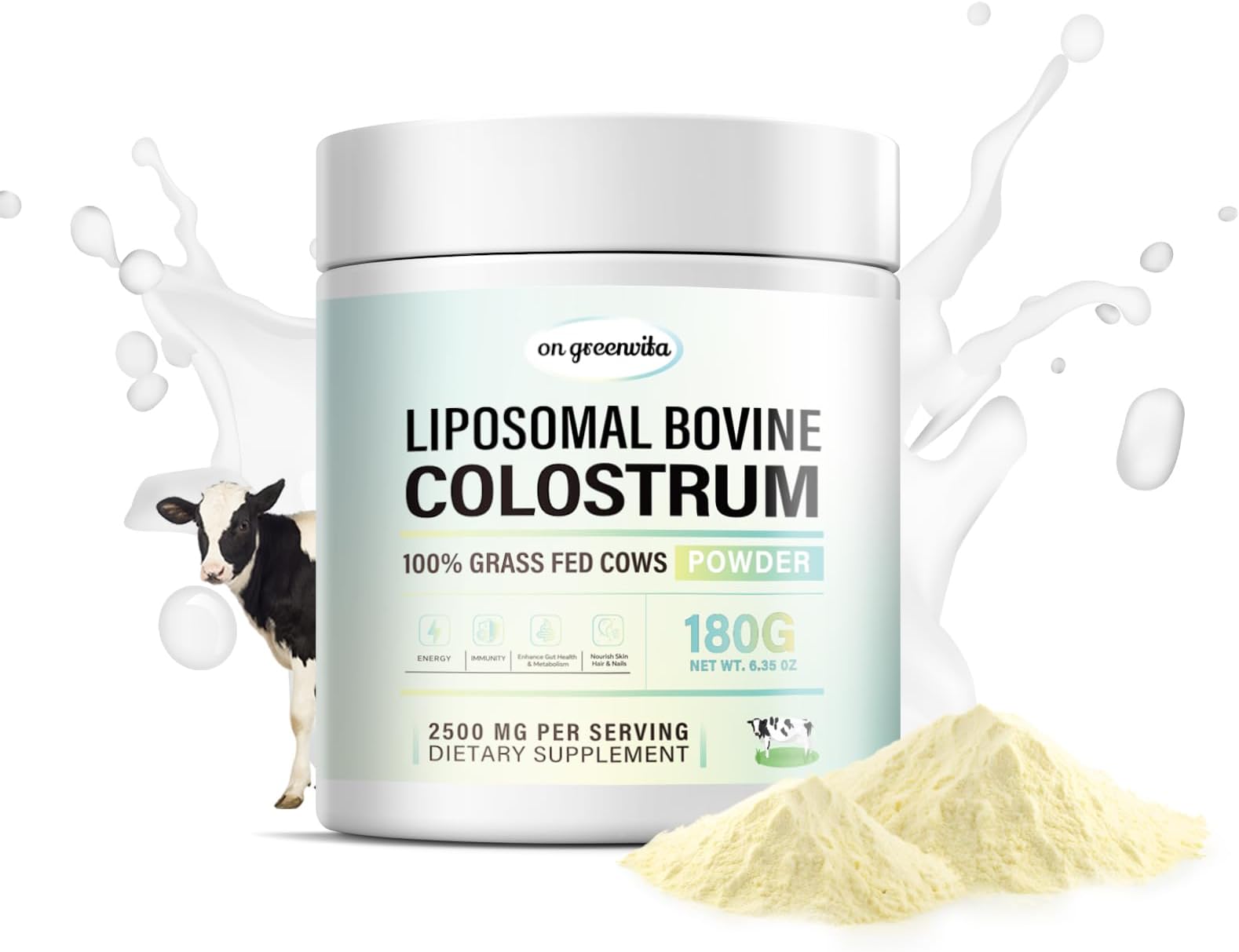 Amazon.com: Liposomal Bovine Colostrum Powder - Pure Bovine Colostrum ...