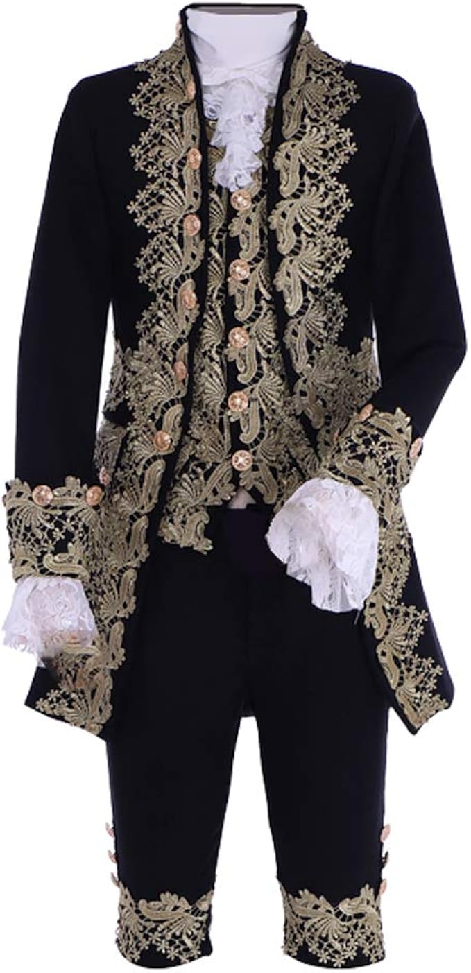 Amazon.com: Men's Victorian Fancy Outfit 18th Century Regency Tailcoat ...