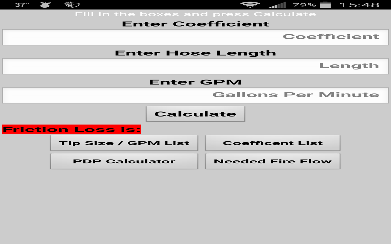 Fire Department Friction Loss Calculator - App on the Amazon Appstore