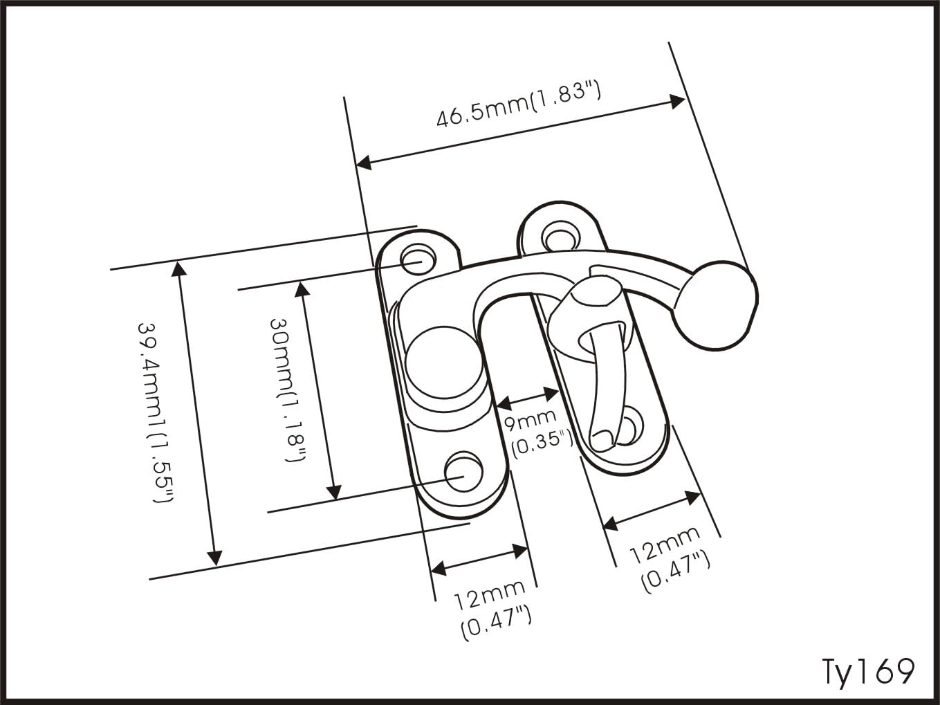 Snapklik.com : QCAA Zinc Die Cast Hook HASP Latch, Vintage Style, Right ...