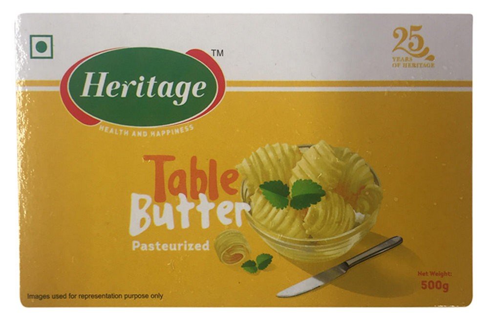 Heritage Table Butter - Pasteurised, 500g Carton : Amazon.in: Grocery ...
