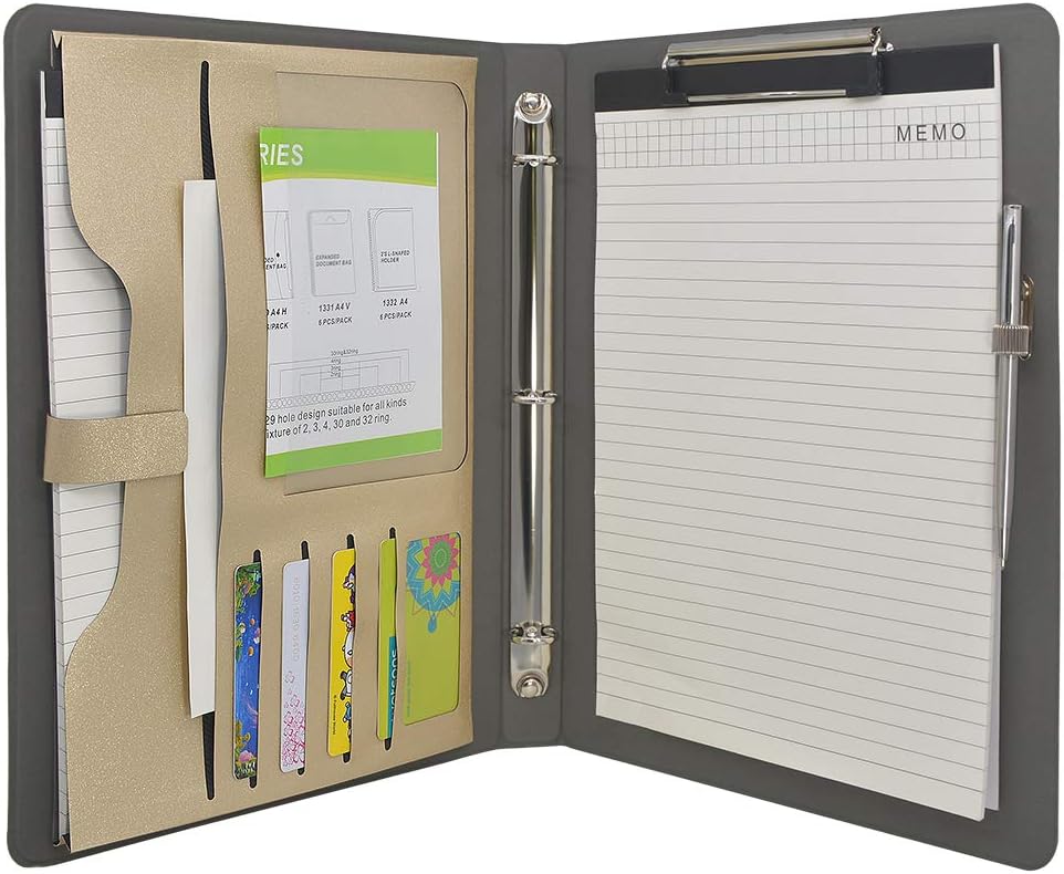 Amazon.com: Carpeta portadocumentos de 3 anillas, organizador de ...