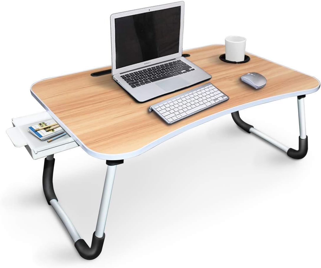 Amazon.com: Lap Desk, Yidax Foldable Laptop Bed Desk, Multi-Function ...