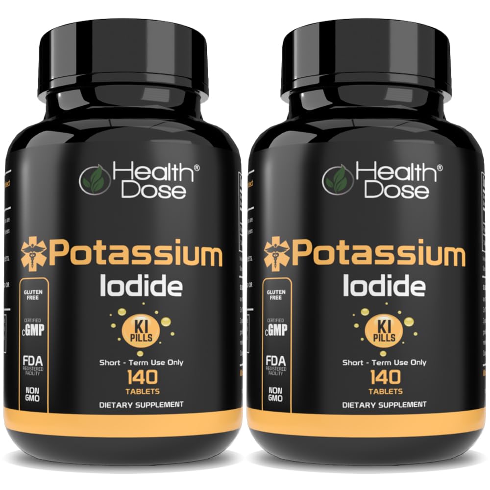 Amazon.com: Health Dose Potassium + Iodide (KI) Tablets – 130mg 140 ...