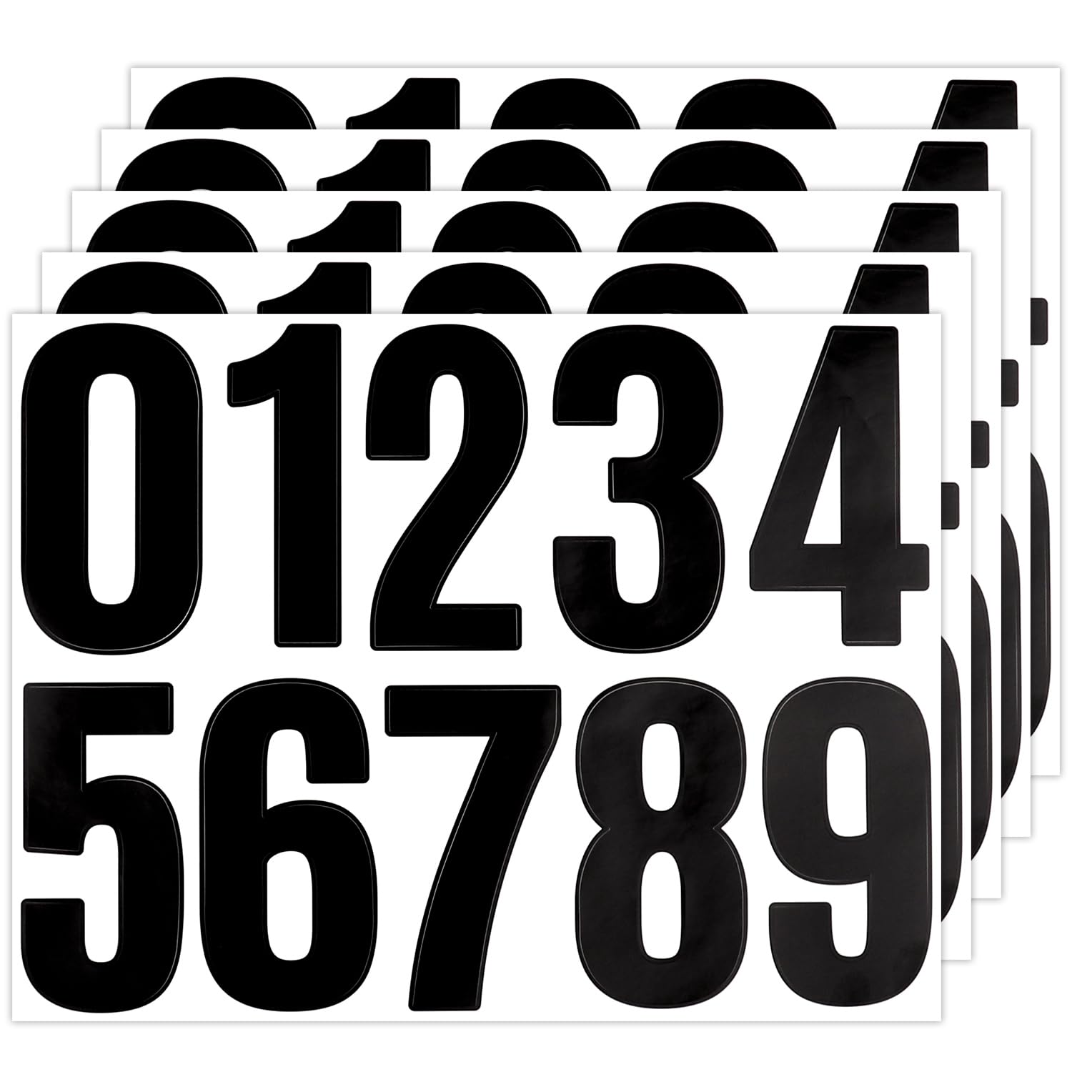 5 Sheets Mailbox Number Stickers,4 Inch Waterproof Vinyl Number ...