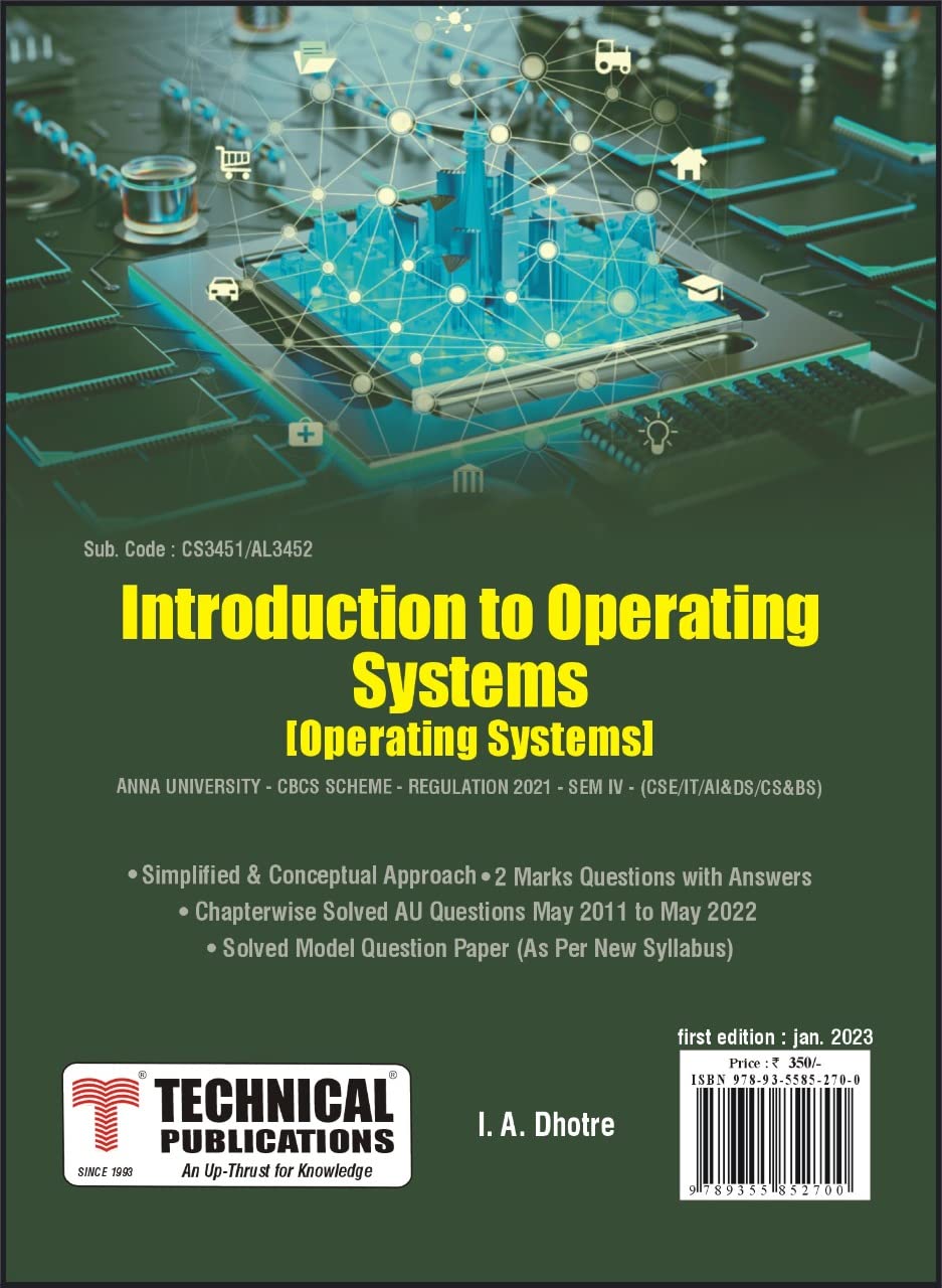 Amazon.in: Buy Introduction to Operating Systems for BE Anna University ...