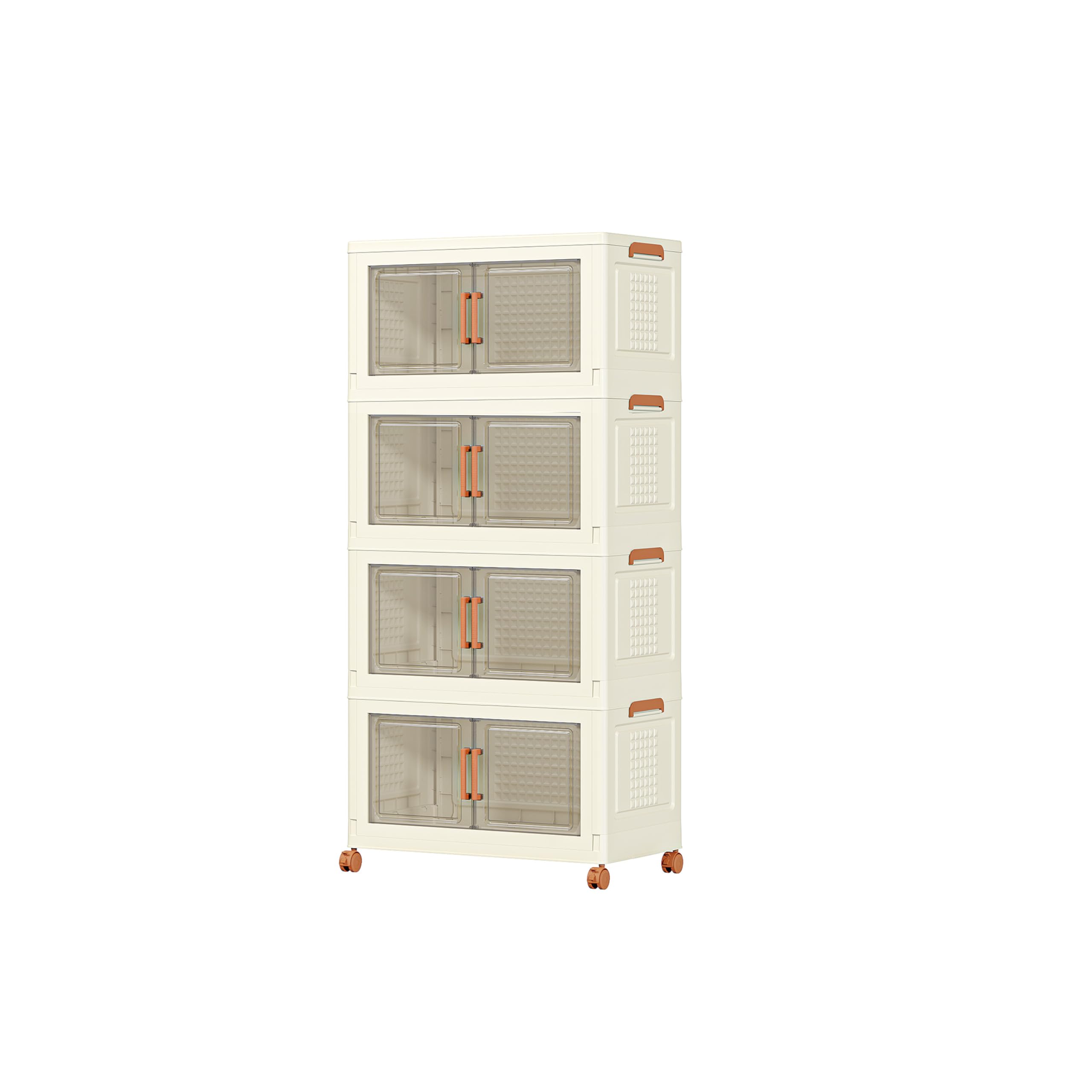 39 QT Stackable Storage Bins, 4 Tier Plastic Storage Bins with Lid and ...