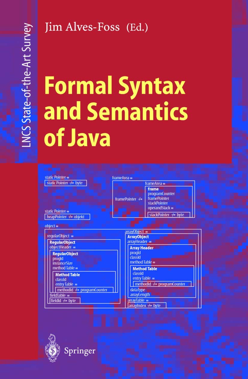 Formal Syntax And Semantics Of Java Lecture Notes In Computer Science