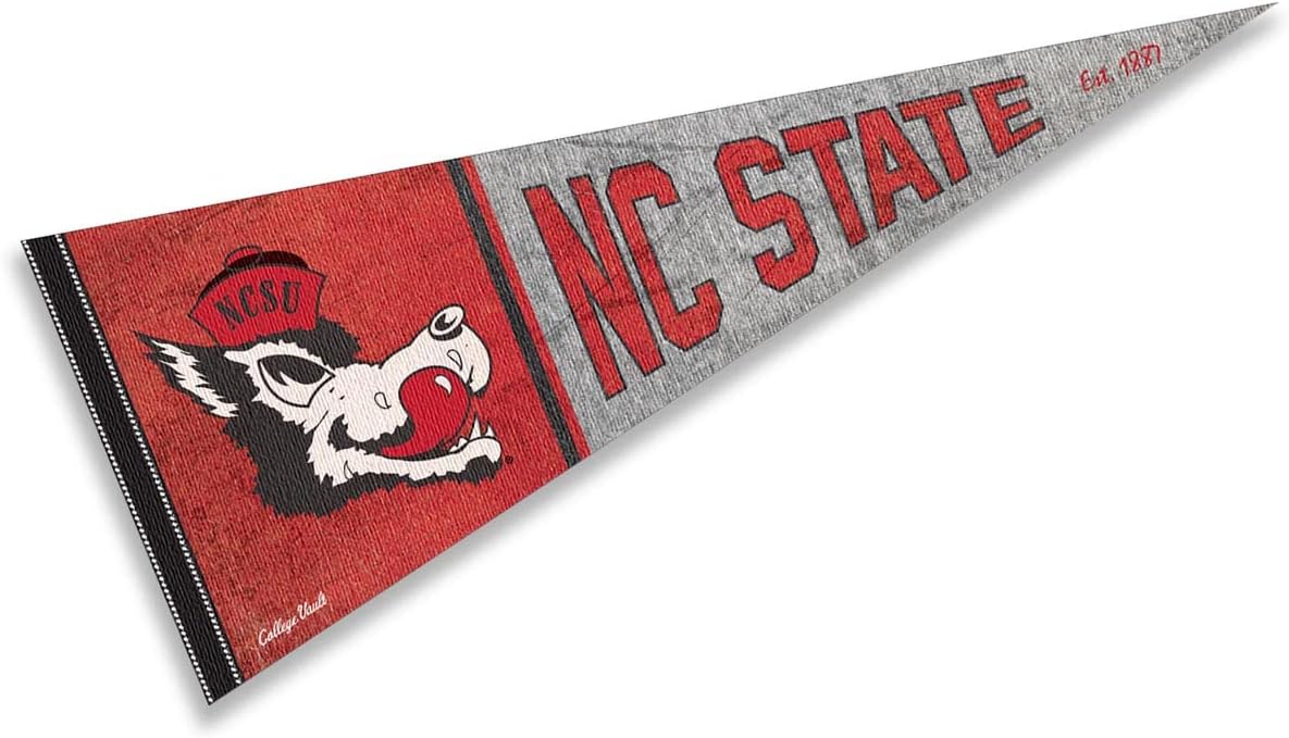 Amazon.com : North Carolina State Wolfpack Pennant Throwback Vintage ...