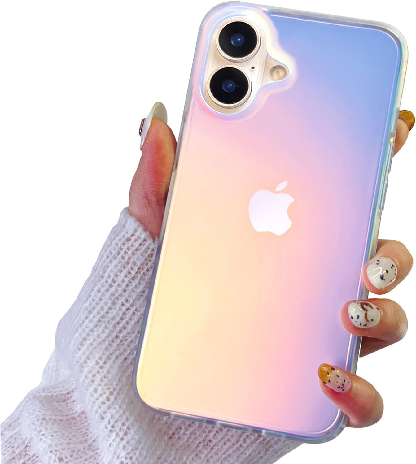 Amazon.com: I-MGAE-IN-AR Compact Case for iPhone 16 Clear Frosted Laser ...