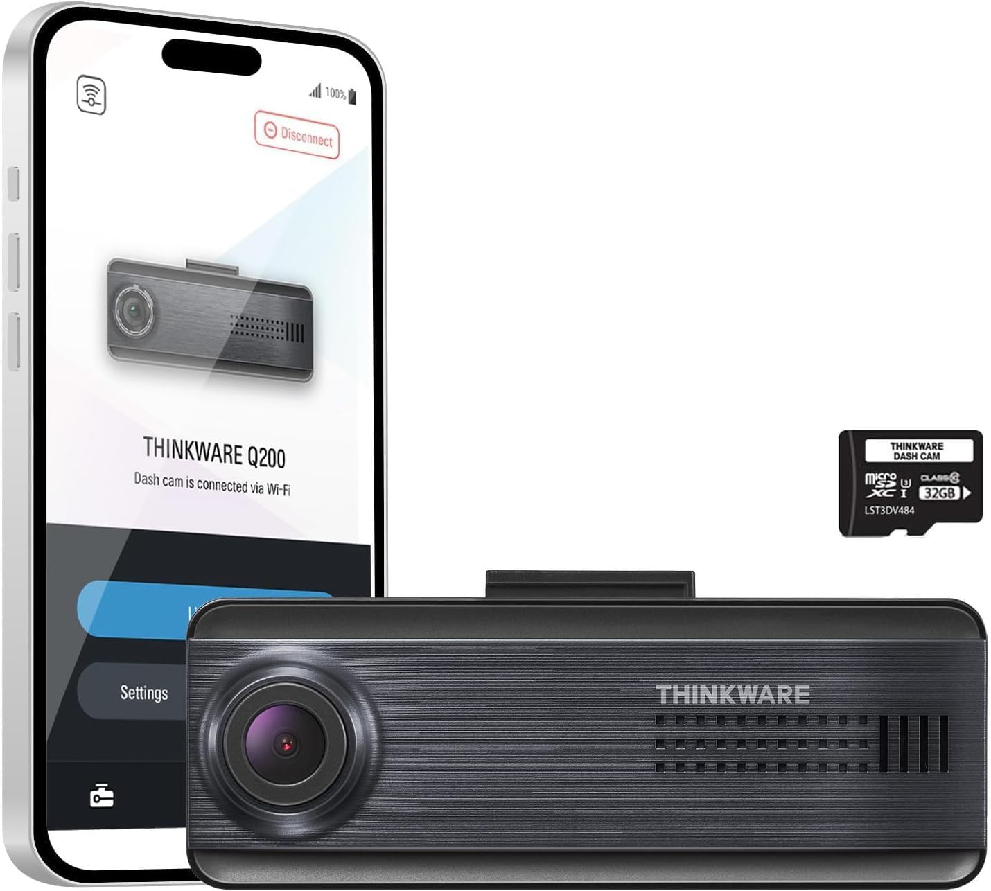 THINKWARE Q200 2K Front Dash Cam Car Dashboard Camera Video Recorder ...