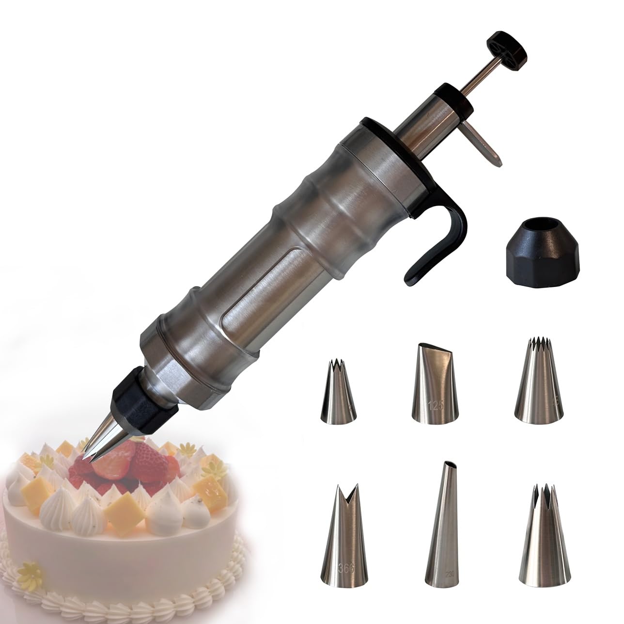 Amazon.com: Dessert Decorating Piping Syringe Set Cake Decorating Tool ...