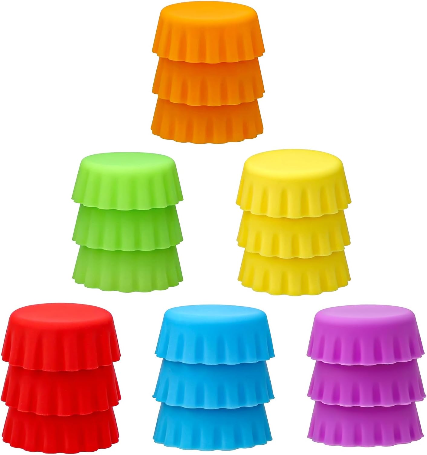 Amazon.com: Save Brands Silicone Rubber Bottle Cap (6 Pack), Multicolor ...