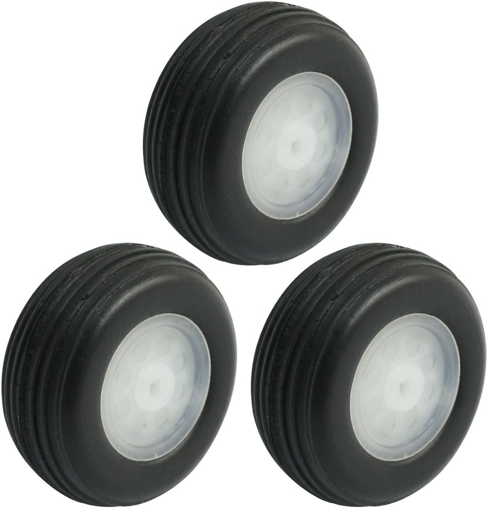 3pcs RC Model Plane Aircraft Landing PU Tire Wheel D27mm H12mm d2mm ...