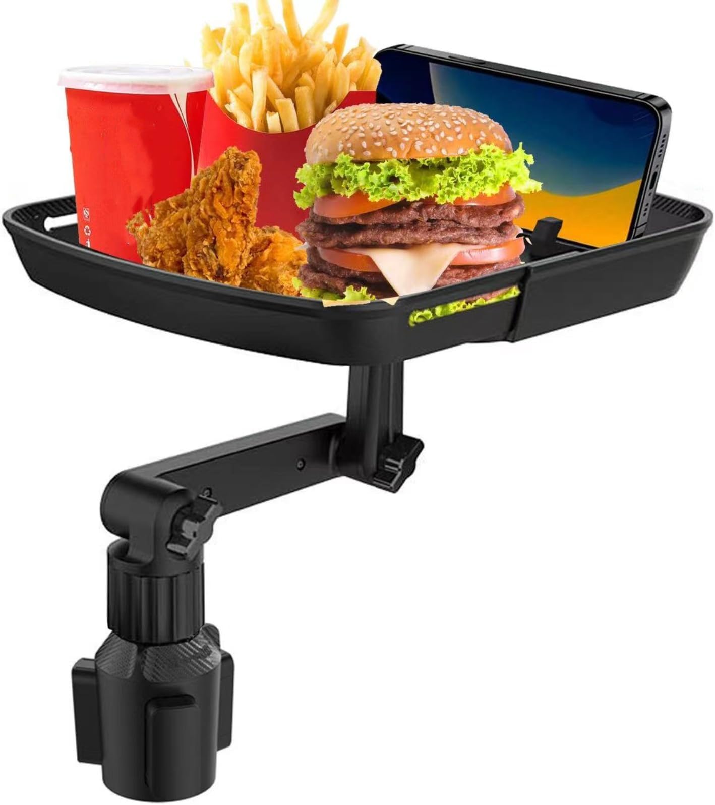 Kelofam Larger Cup Holder Tray, 10 inch Car Food Tray for Eating ...